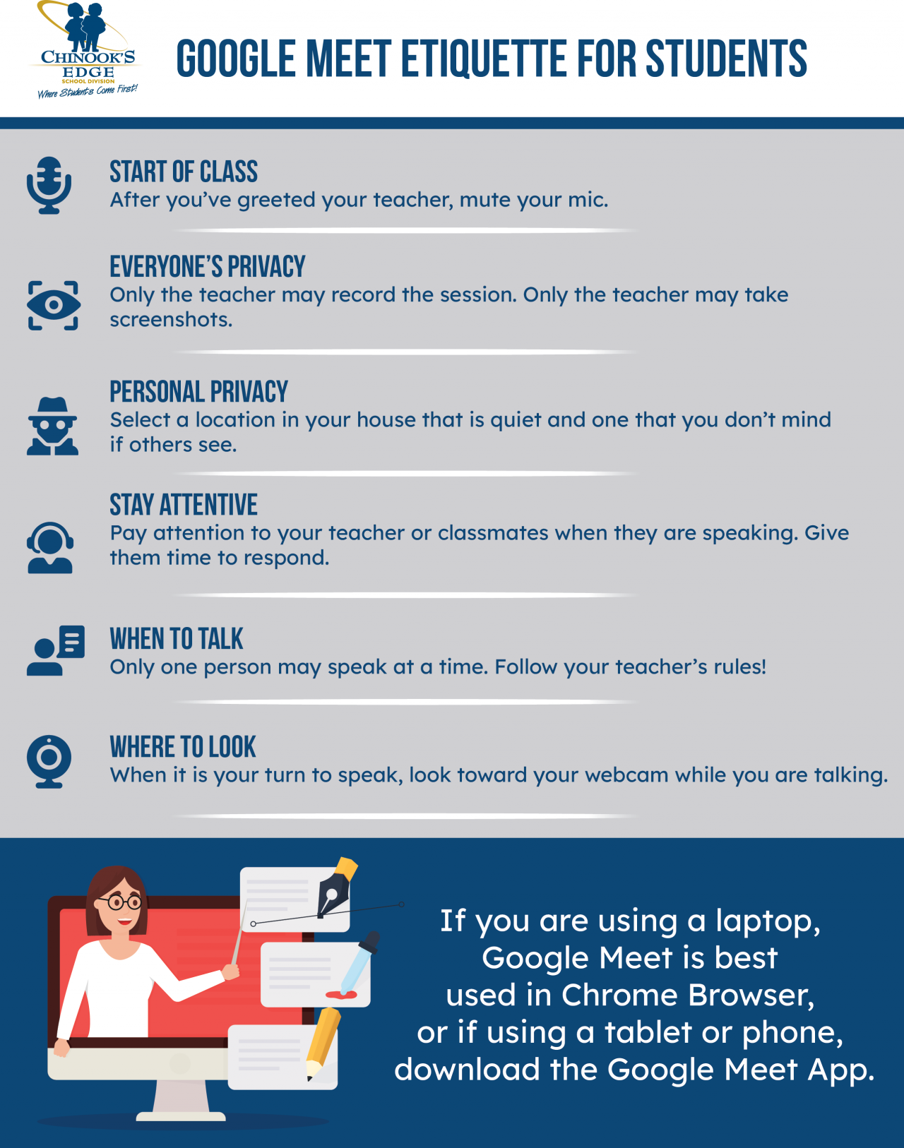 Google Meet Etiquette for Students | Ed Tech Framework