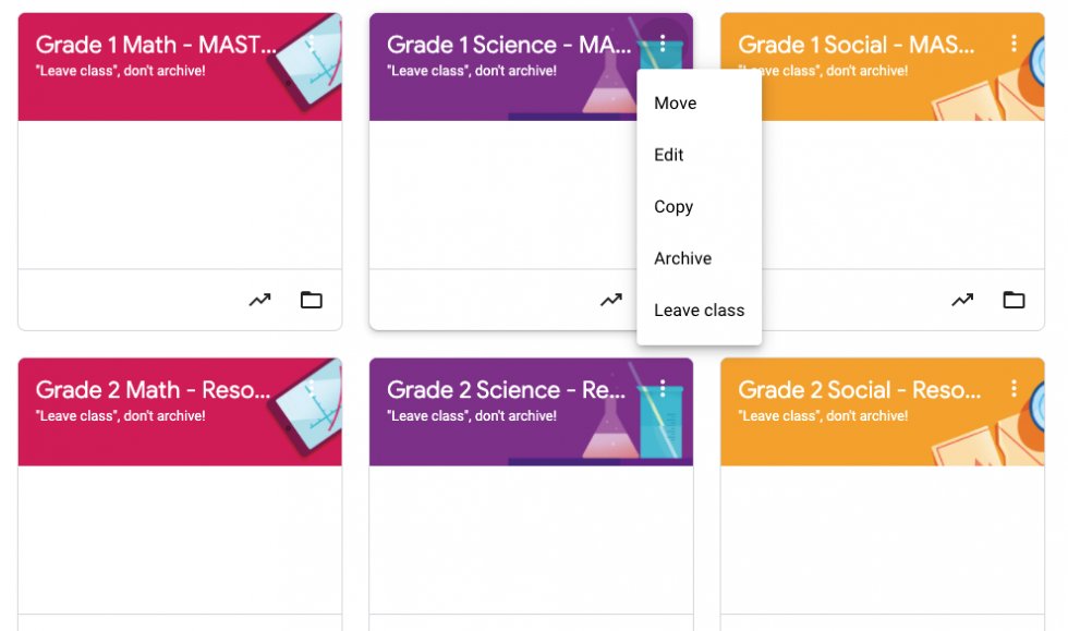 CESD Google Classrooms – Archiving | Ed Tech Framework